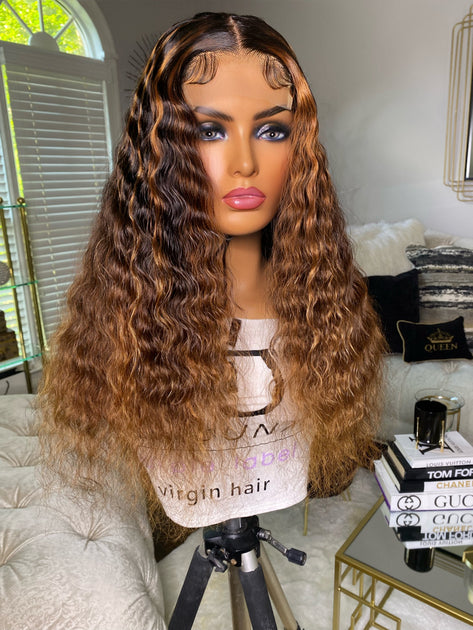 20” Customized Italian Wave Wig – Purple Label Virgin Hair